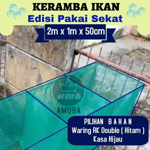 Jaring Keramba Ikan Sekat Ukuran 2m x 1m x 50cm | Lazada Indonesia
