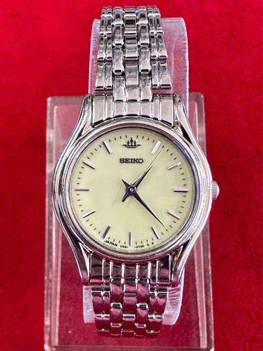 SEIKO WATER RESISTANT Quartz ตัวเรือนสแตนเลส นาฬิกาผู้หญิง มือสองของแท้ ...