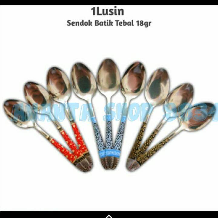 Sendok motif batik 1lusin/12pcs | Lazada Indonesia