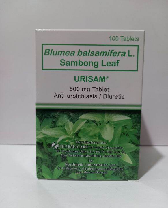 SAMBONG LEAF URISAM 500MG TABLET Anti- urolithiasis/ Diuretic | Lazada PH