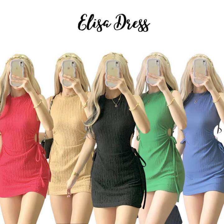 Elisa Side String Dress Lazada Ph
