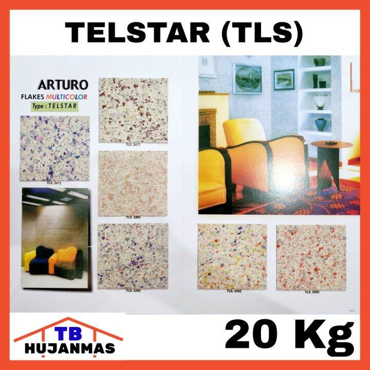 ARTURO Cat Tembok Dinding Tekstur 20 Kg Tipe Telstar (TLS) Flakes ...