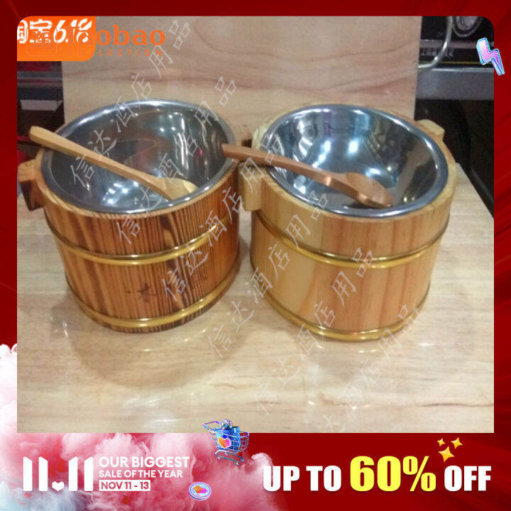 Wooden Barrel Rice Wooden Bucket Dining Table Wooden Keg Hotel Small ...