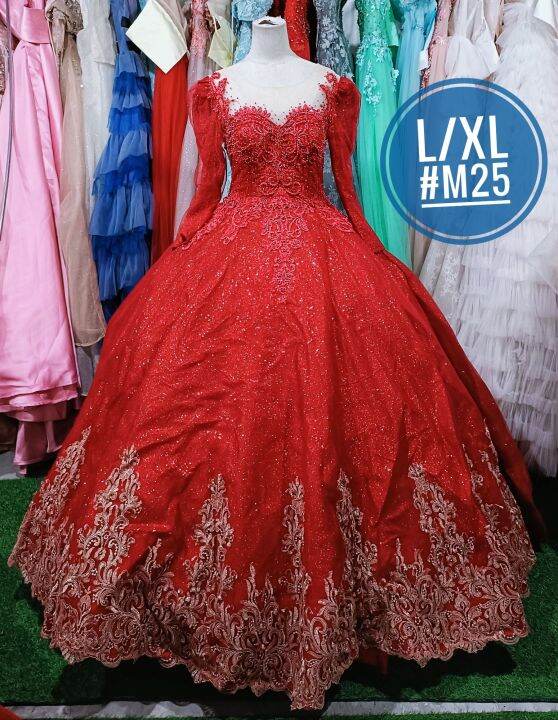 LUXURY RED ROYALTY BALLGOWN L/XL | Lazada PH