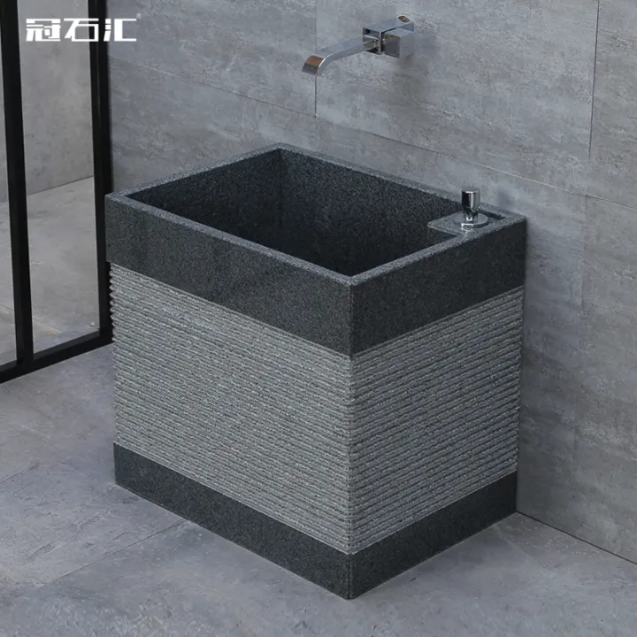 Guanshihui Mop Pool Small Household Rectangular Mop Pool Bathroom Stone ...
