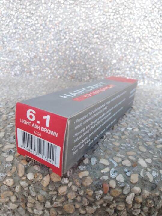 6.1 HAIRCraft hair COLOR Light ash brown HBC trusted brand with 6% oxi ...