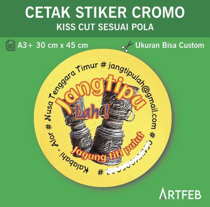 Stiker cromo|chromo / Stiker bontak / stiker bontax / Label Kemasan ...