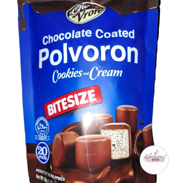 Chocovron Bitesize COOKIES N CREAM Chocolate Coated Polvoron | Lazada PH