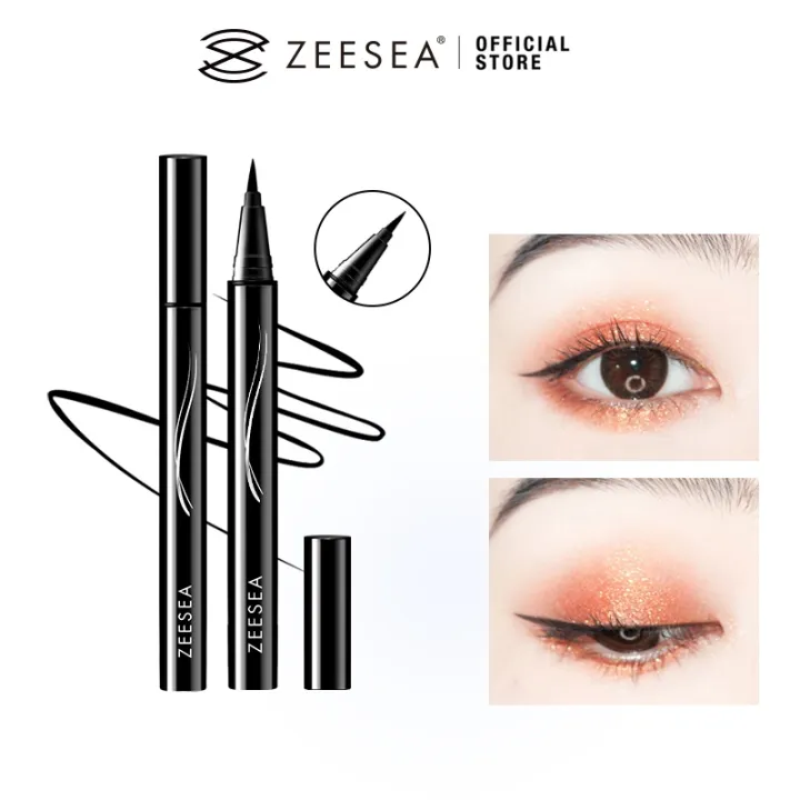 ZEESEA Eyeliner Waterproof Long Lasting Highly Pigmented Eye Makeup Quick-dry No-smudge Black ...