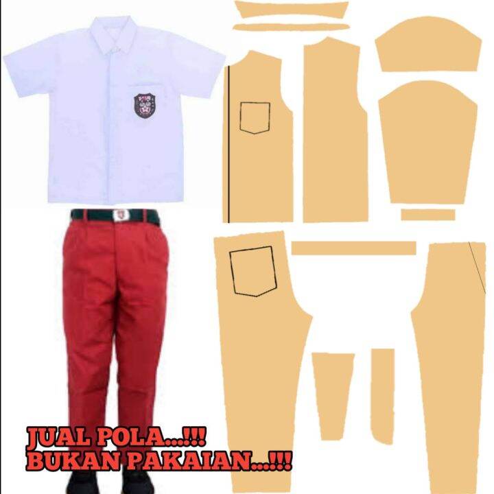 pola baju seragam SD setelan baju dan celana | Lazada Indonesia