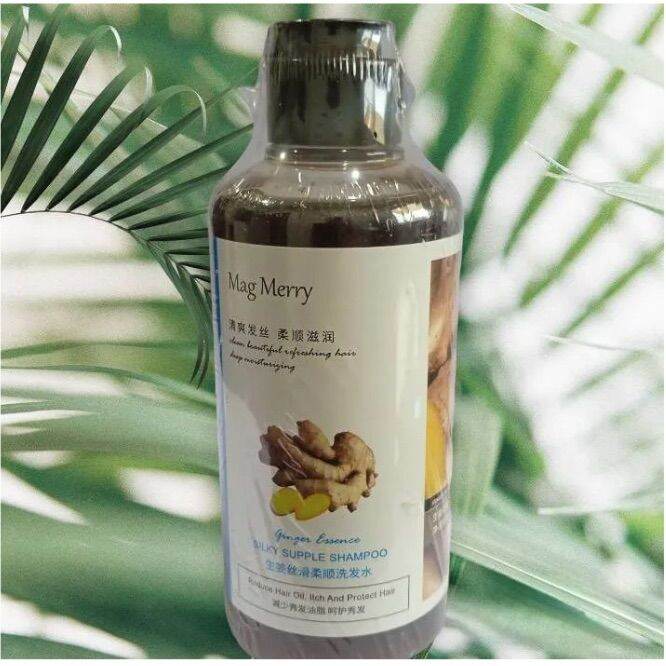 300MLแชมพูขิง Mag Merry แชมพูแก้ผมร่วง สมุนไพร ชายหญิง เร่งผมยาว แก้ผม ...