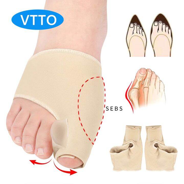 VTTO 2ชิ้น = 1คู่แยกนิ้วหัวแม่เท้าผิดรูปที่ปรับกระดูกเท้าผิดรูปเท้า ...