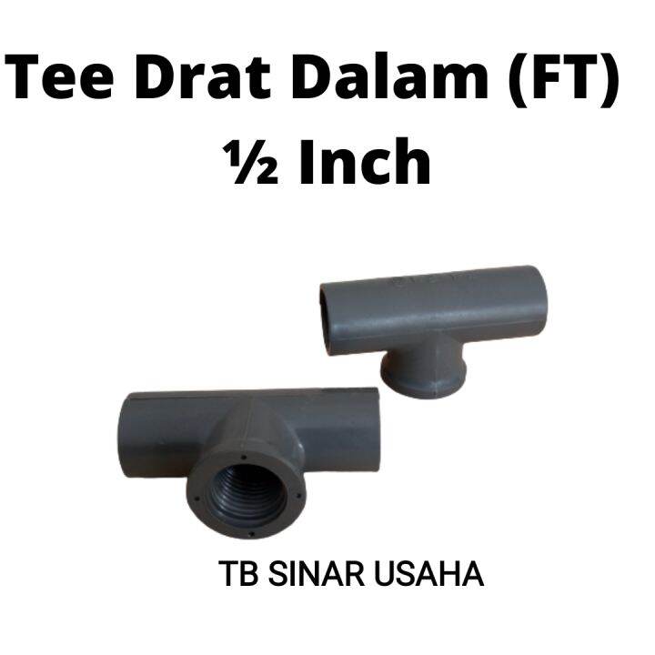 Faucet Tee 1/2 inch MASPION ASLI / T Drat Dalam (FT) PVC / Tee Drat ...
