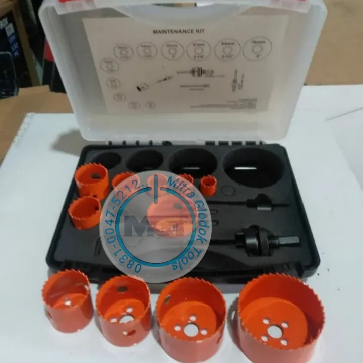 hole Saw metal set mata bor gergaji bulat untuk melubangi plat / besi ...