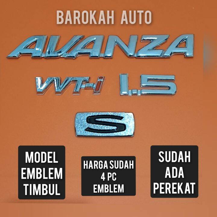 avanza emblem logo avanza type s atau type g harga sudah 4pc emblem ...