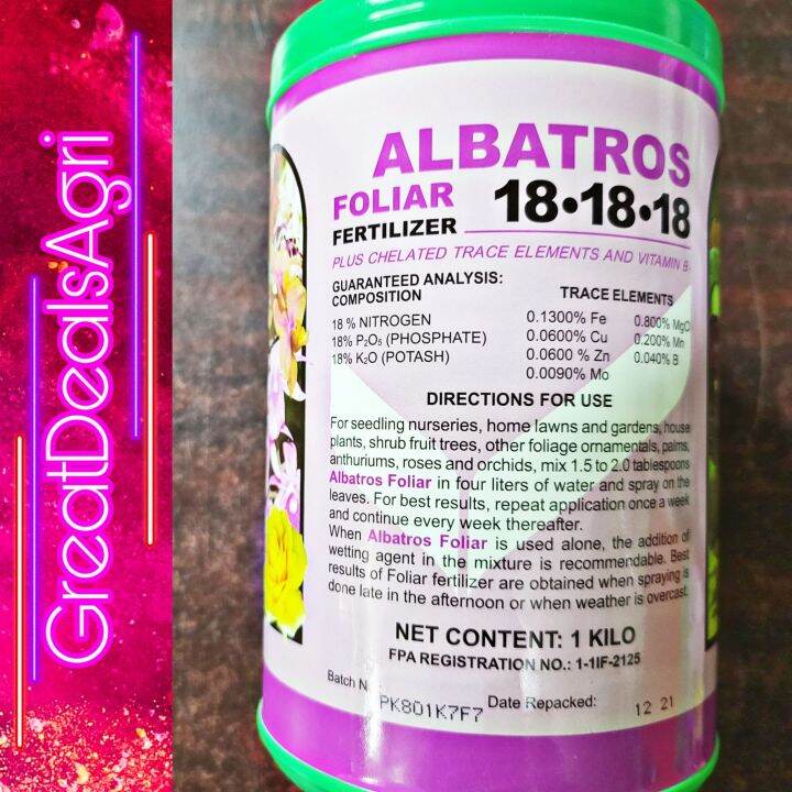 ALBATROS 18-18-18 FOLIAR FERTILIZER (1 KG) ALTACROP PROTECTION CORP ...