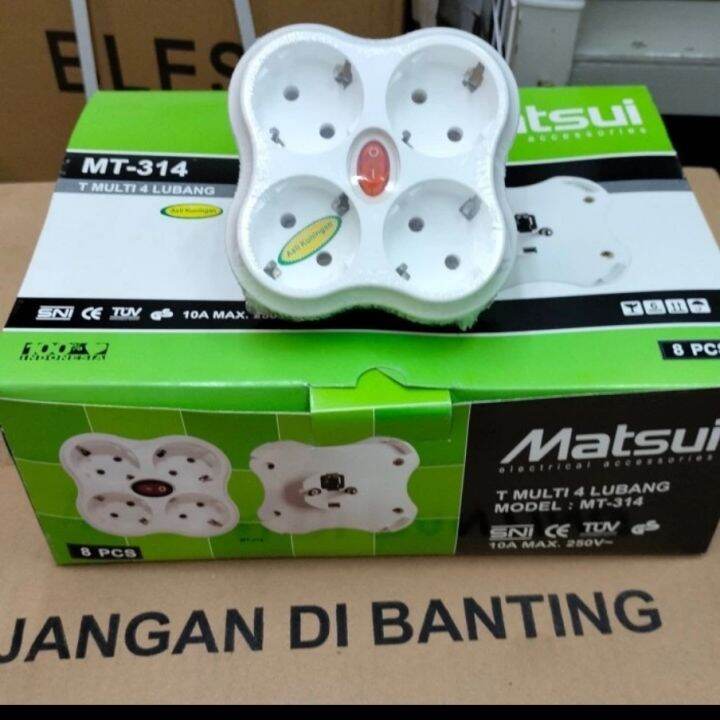 T MULTI COLOKAN LISTRIK LUBANG 4 PLUS SAKLAR | Lazada Indonesia