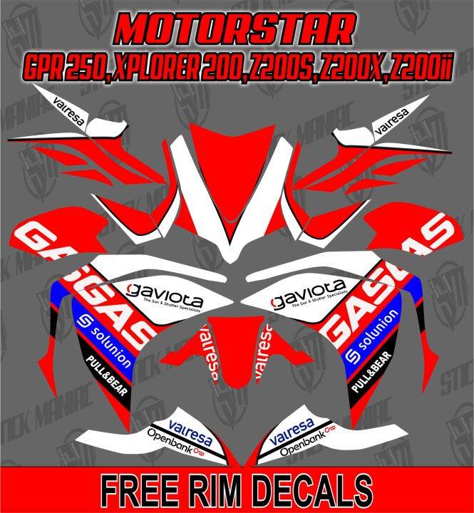 Motorstar GPR 250, Z200s, z200ii, xplorer, z200 full body decals ...