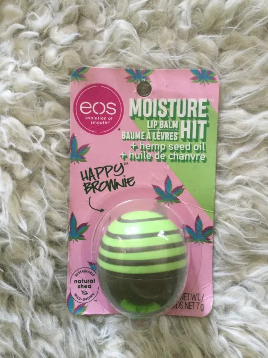 Original EOS Happy Brownie Moisture Hit Lip Balm Natural Shea 7g ...
