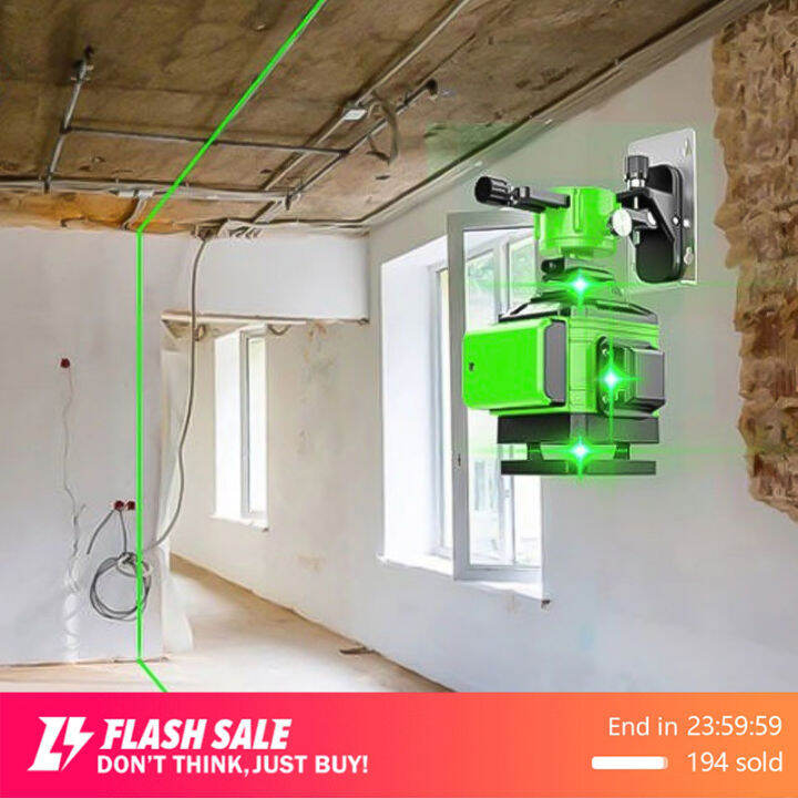 🔝 Original 4D laser level lines levelling tools for 360 rotary set aser ...