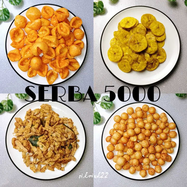 Cemilan serba 5000 makanan ringan asin gurih pedas manis camilan kiloan ...