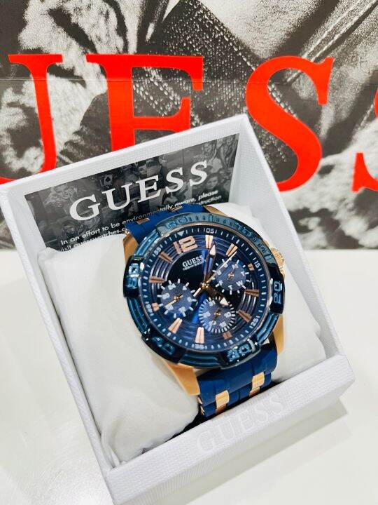 GUESS นาฬิกาข้อมือผู้ชาย OASIS รุ่น W0366G4 สีน้ำเงิน | Lazada.co.th