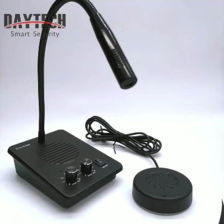 Window Intercom Speaker System Dual Way Intercommunication Microphone ...