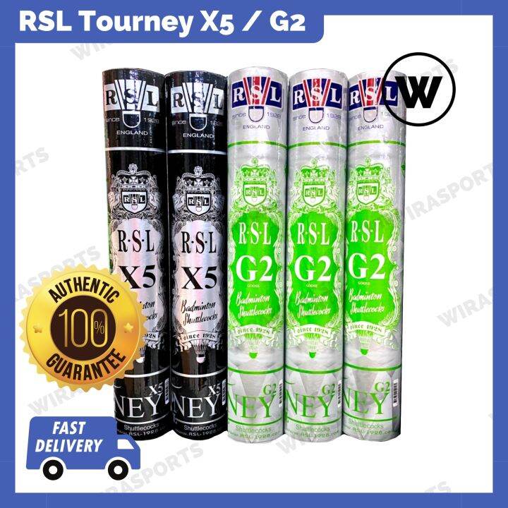 𝙒𝙄𝙍𝘼𝙎𝙋𝙊𝙍𝙏𝙎 RSL X5 / G2 Tourney Badminton Shuttlecock (1 dozen)【READY ...