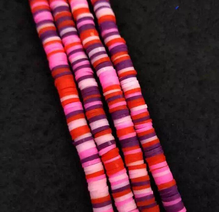 polymer clay flat beads (assorted 8) used for making bracelet and other ...