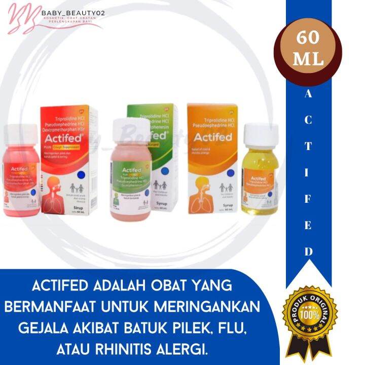 Actifed Obat Batuk dan Pilek Merah/Hijau60 ml Obat Batuk Berdahak ...