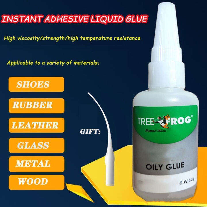 TREE FROG Oily Glue 502 50g Strong Super Glue Liquid Universal Quickly ...