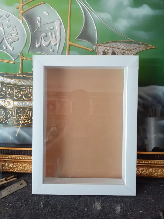 Bingkai 3D 21x30x3 minimalis putih | Lazada Indonesia