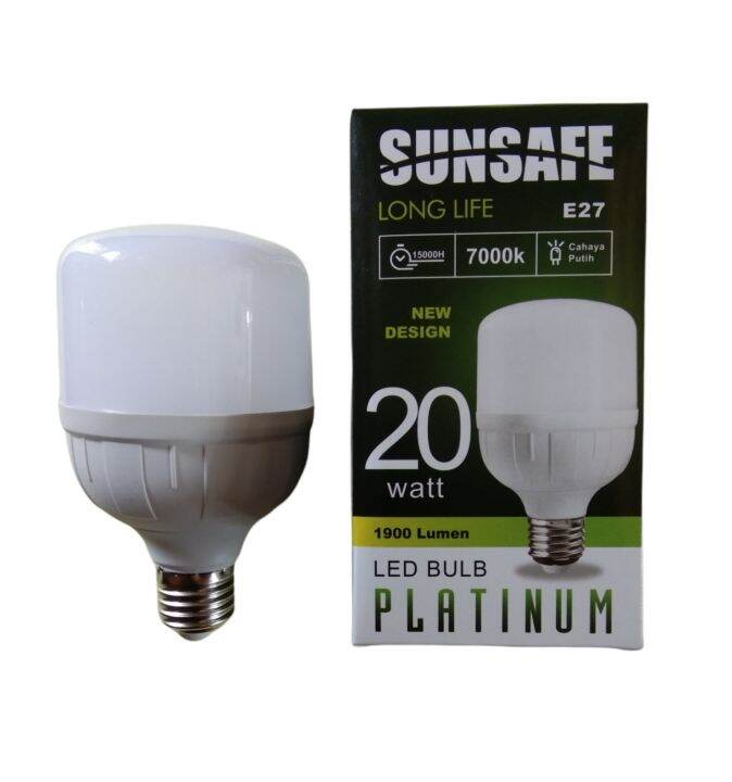 Lampu Led Bohlam Led 20 watt Sunsafe Platinum | Lazada Indonesia