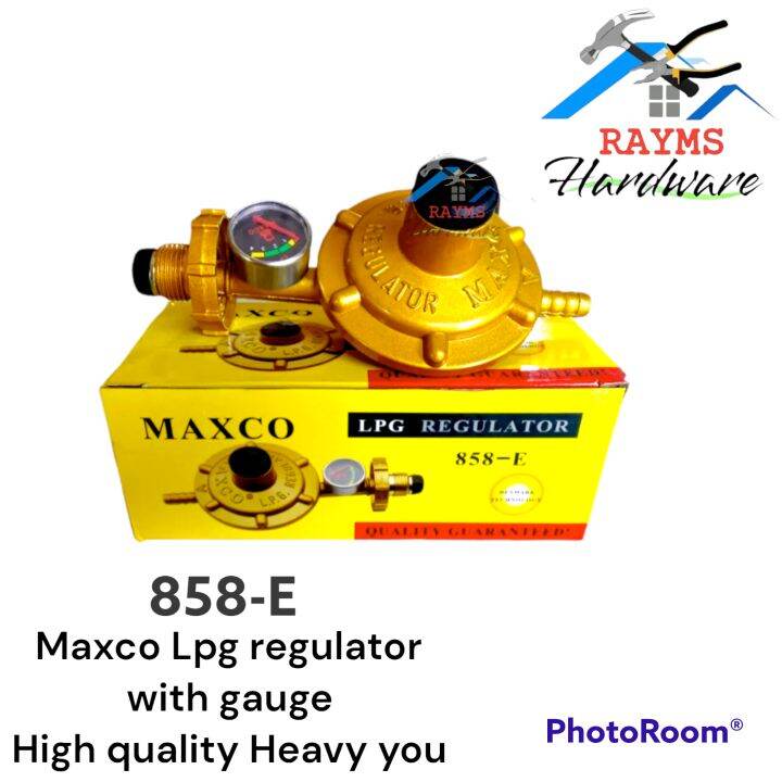 Maxco Lpg regulator with gauge 858E Heavy duty High quality cod by Rayms.. | Lazada PH