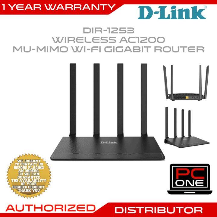 D-Link DIR-1253 Wireless AC1200 MU-MIMO Wi-Fi Gigabit Router | Lazada PH