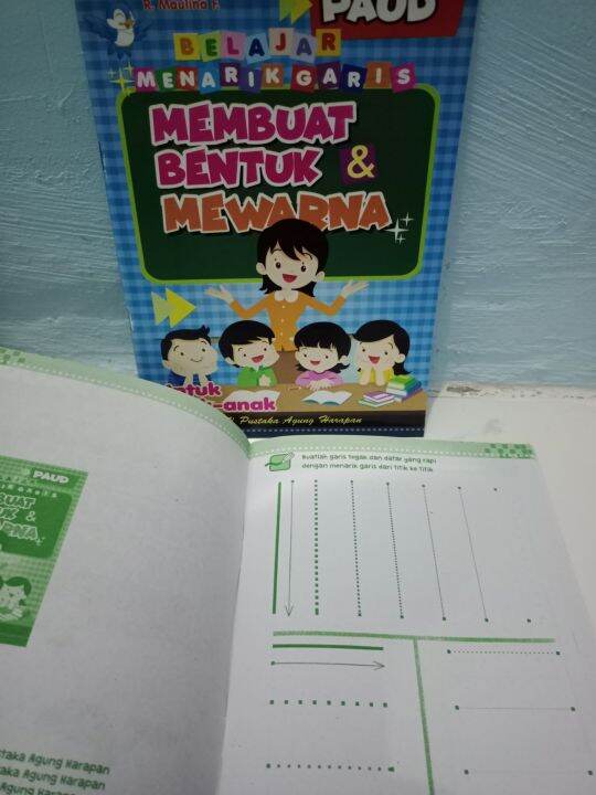 Belajar Menarik Garis Membuat Bentuk dan Merwana Pah paud TK | Lazada ...