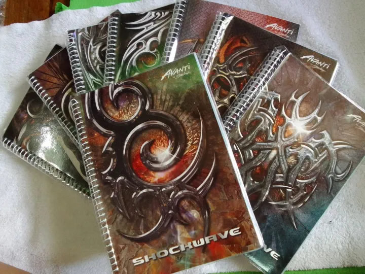 Avanti SHOCKWAVE Premium Spiral Notebook,Set of 8 (80 leaves,-6"x8.5 ...