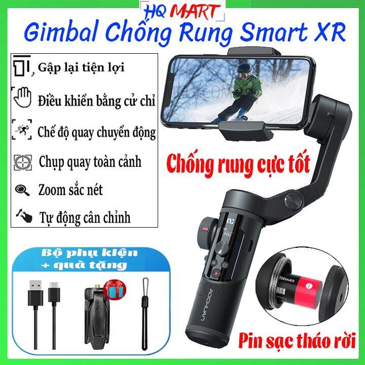 Gimbal điện thoại DJI OSMO 4 SE / Gymbal AOCHUAN Smart XR, Thiết bị chống rung hỗ trợ quay phim ...