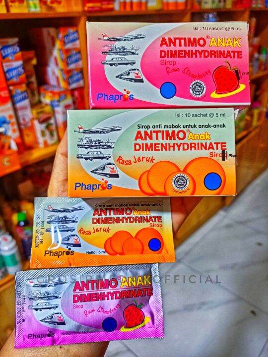 ANTIMO anak cair SACHET - OBAT ANTI MABOK MUAL PUSING MABUK PERJALANAN ...