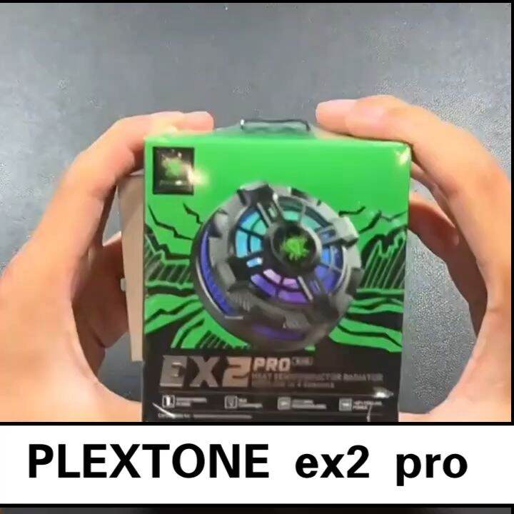 พัดลมระบายร้อนมือถือPLEXTONE ex2 pro มาพร้อมกับคลิปด้านหลัง เซมิคอนดัก ...
