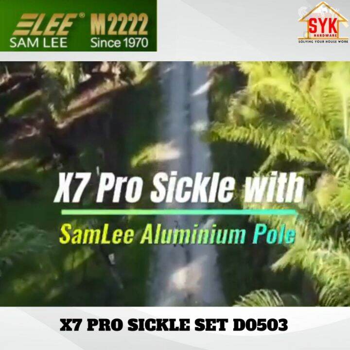 SYK Samlee D0503 X7 Pro Sickle Set Outdoor Gardening Tools Sabit Potong Kelapa Sawit Pisau Pokok ...