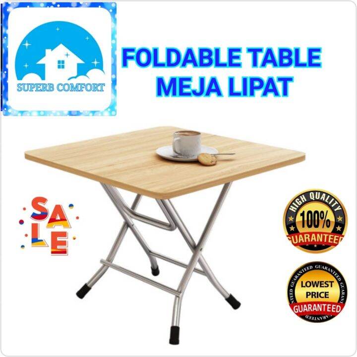 Foldable Table Coffee Table Meja LIPAT Meja Kopi Small Dinning Table ...