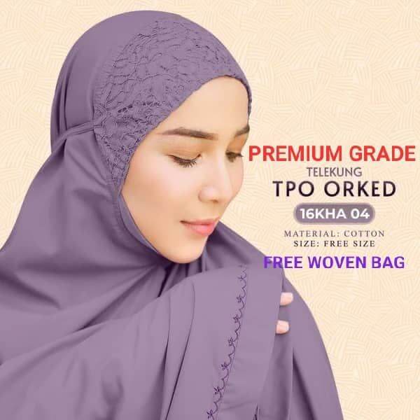 Telekung Premium Cotton Orked n Flair Eshal | Lazada