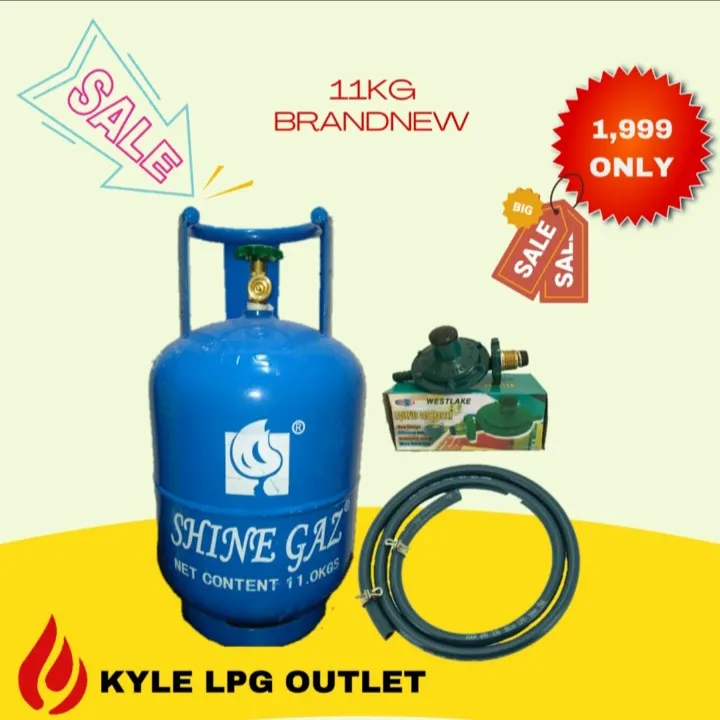 11KG SHINE GAZ TANK WITH REGULATOR AND HOSE W FREE CLAMP | Lazada PH