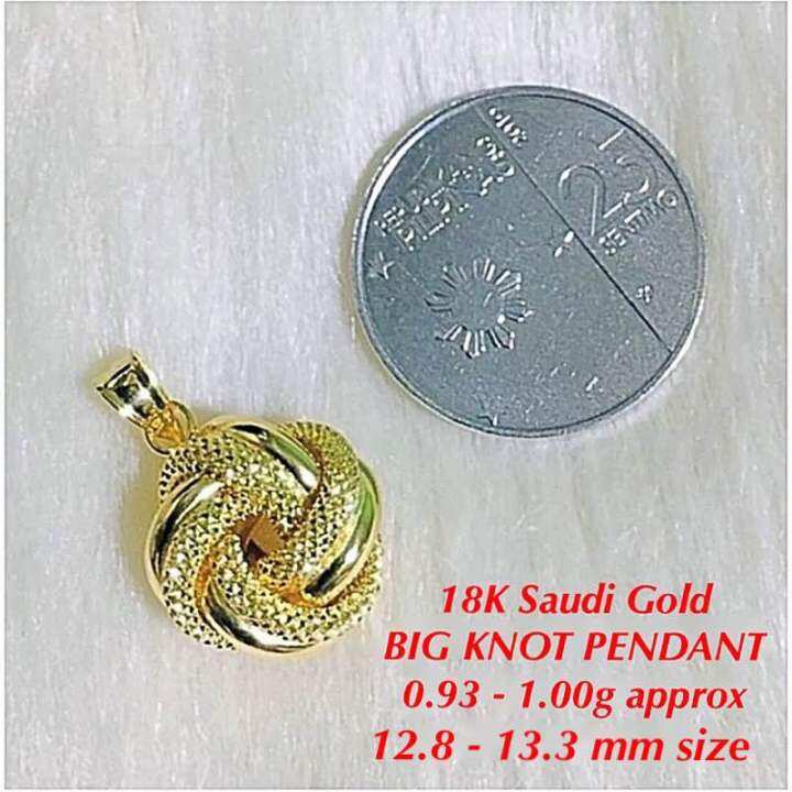 Nasasangla 18K Saudi Gold Big Knot Pendant VSPL | Lazada PH