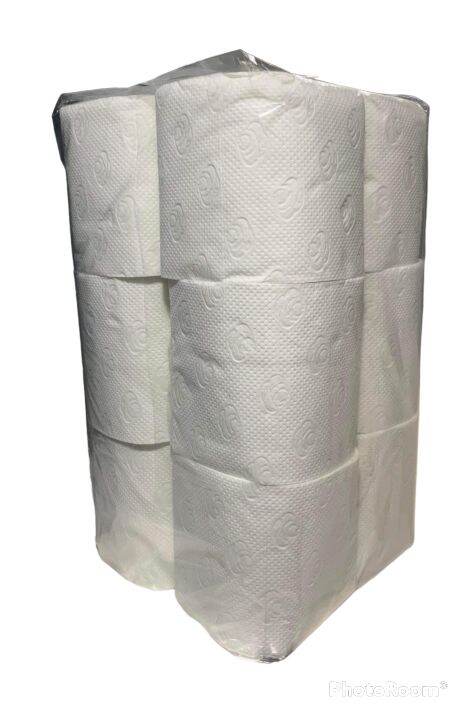 Bathroom Toilet Tissue with core pure Pulp 2 ply 12 rolls per pack 300 ...