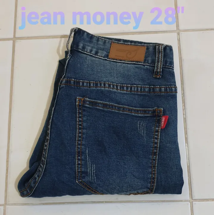 ยีนส์ใหม่ ยี่ห้อ jean money เอว 28 นิ้ว | Lazada.co.th