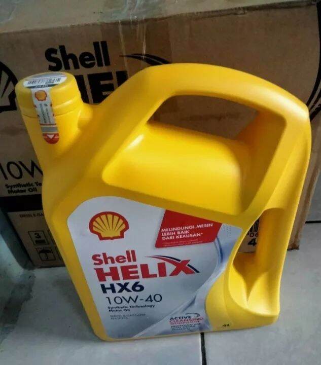 Oli Mesin Mobil Shell Hellix Hx6. 10w-40 (4L) ORIGINAL | Lazada Indonesia
