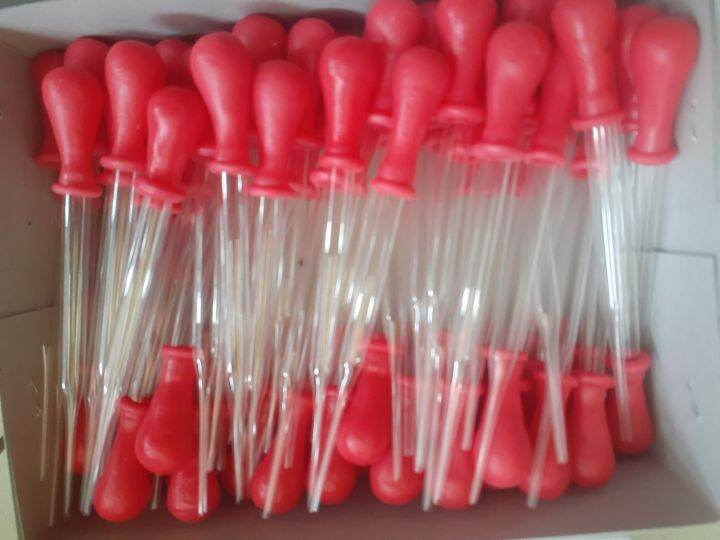 PIPET TETES KACA 9CM KARET MERAH ISI 100PCS/BOX | Lazada Indonesia