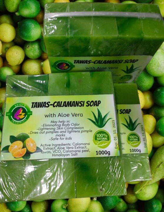 1 kg TAWAS CALAMANSI SOAP WITH ALOE VERA Fast Whitening Lightening Dark ...